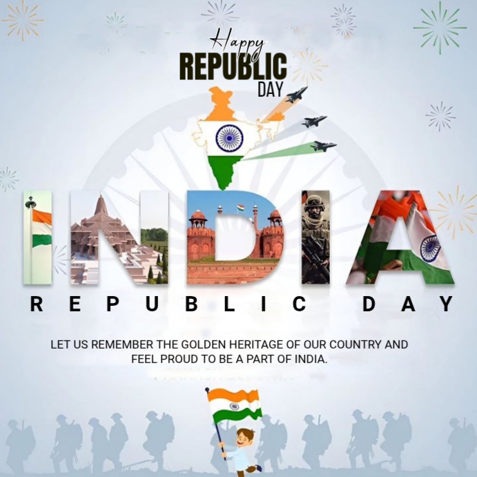 happy republic day Template | PosterMyWall