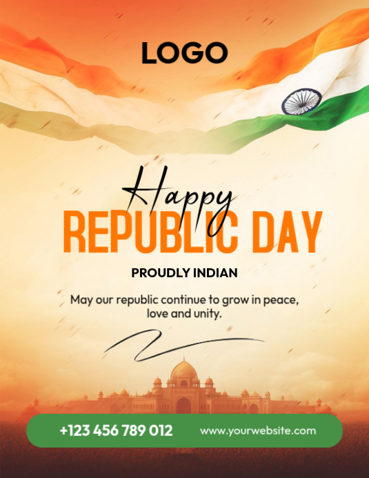 Happy republic day India Template | PosterMyWall