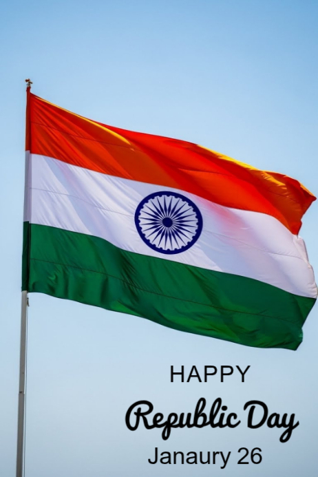 Happy Republic Day India Poster 2026 Template | PosterMyWall