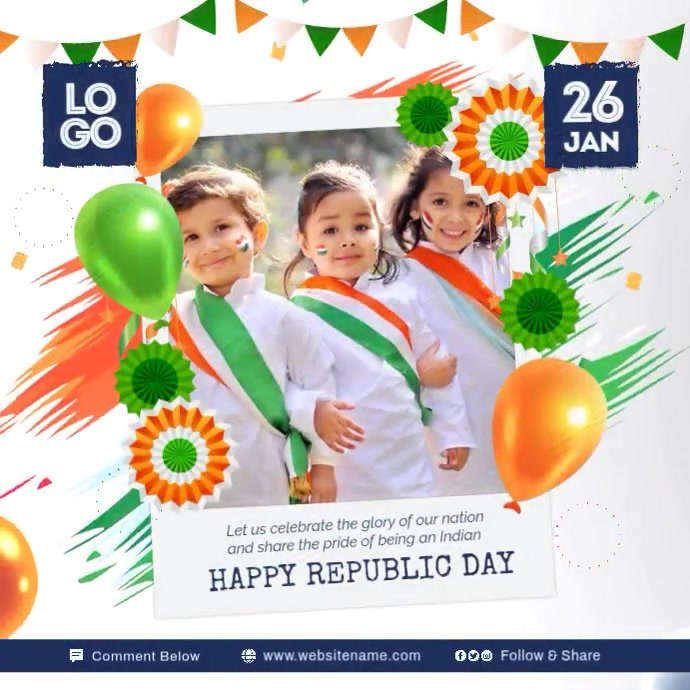 Happy Republic Day Post Template | PosterMyWall