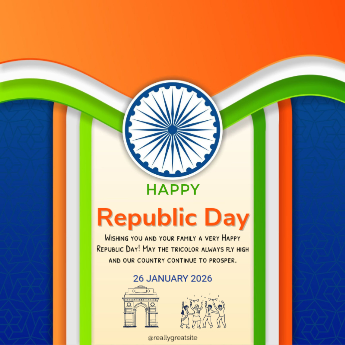 Happy Republic Day Poster 2026 Template | PosterMyWall