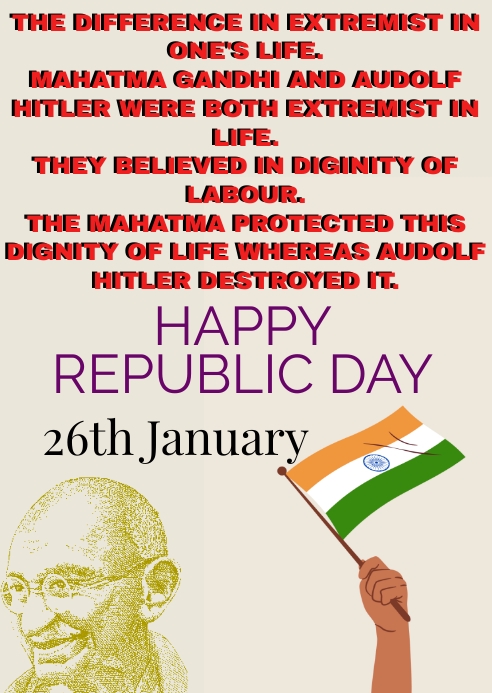 HAPPY REPUBLIC DAY quote TEMPLATE | PosterMyWall