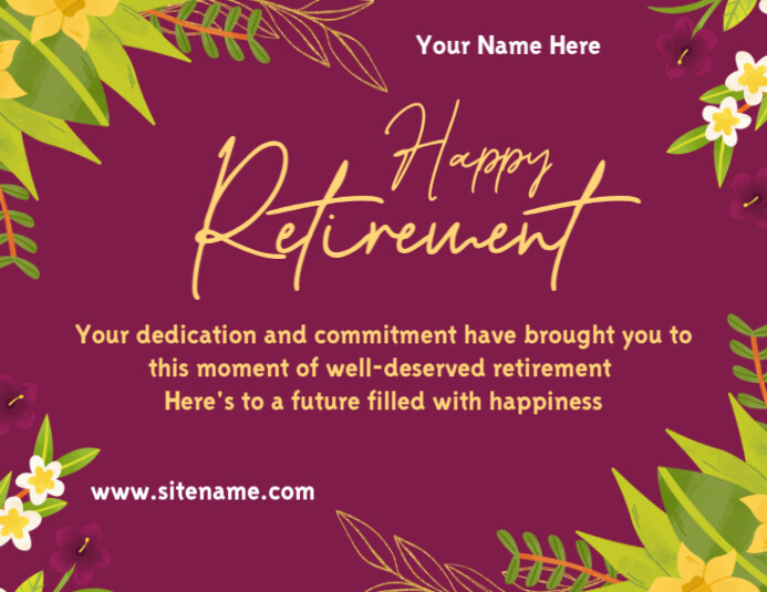 Modèle Happy retirement card | PosterMyWall