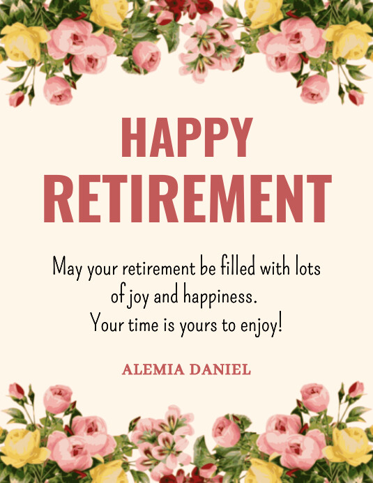 Happy Retirement Templat | PosterMyWall