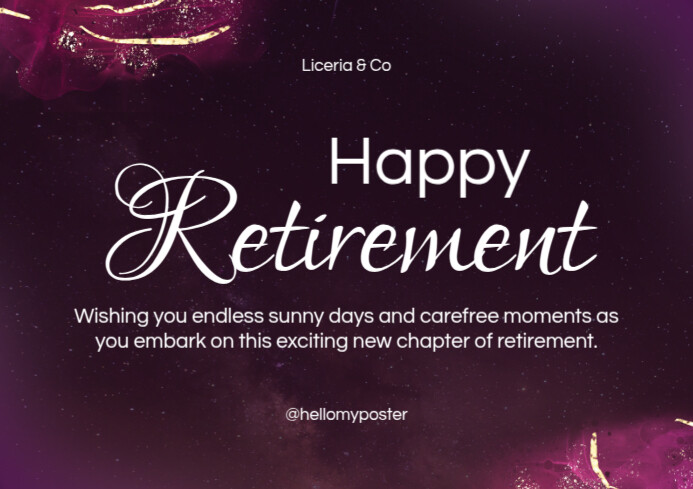 Happy Retirement Templat | PosterMyWall