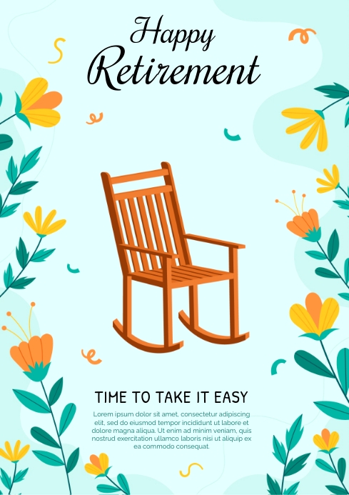 Plantilla de HAPPY RETIREMENT FLAYER TEMPLATE | PosterMyWall