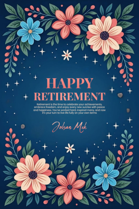 happy retirement poster Template | PosterMyWall