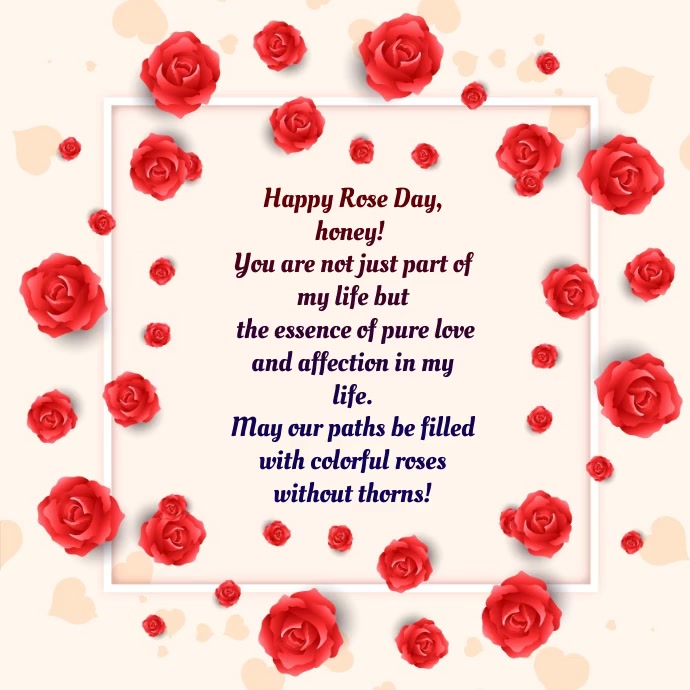 Copy of Happy Rose Day Wishes Template | PosterMyWall