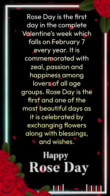 Copy of Happy Rose Day Wishes Template | PosterMyWall