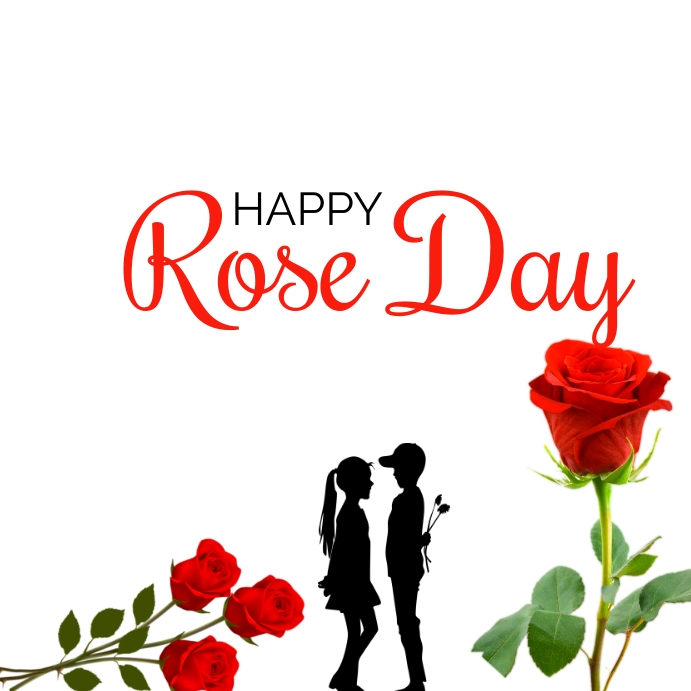 happy rose day wishing template post | PosterMyWall