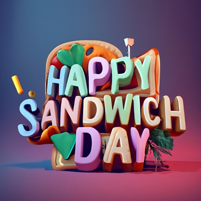 Happy Sandwich Day Template | PosterMyWall