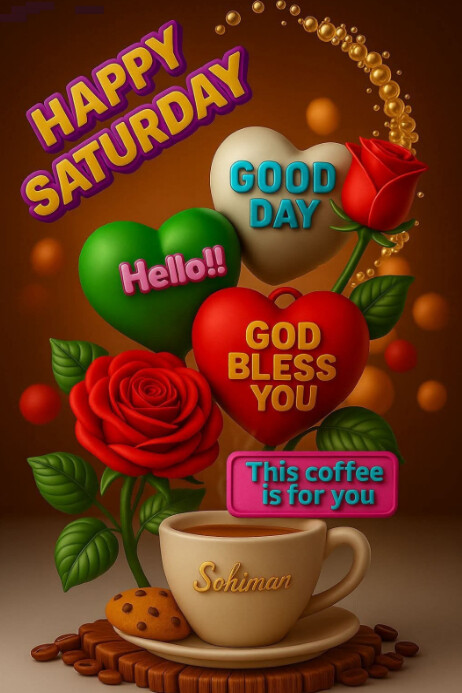 Copy of Happy Saturday template | PosterMyWall