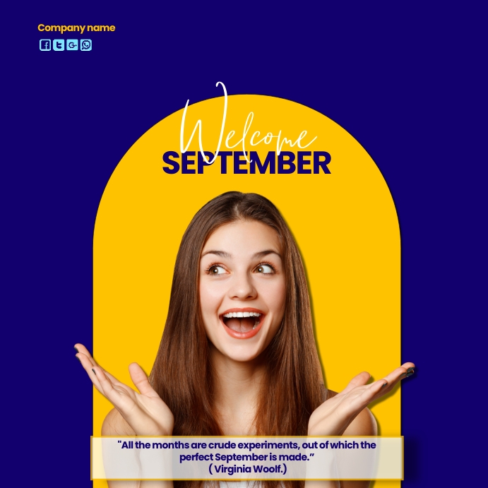 HAPPY SEPTEMBER POSTER INSTAGRAM POST Template | PosterMyWall