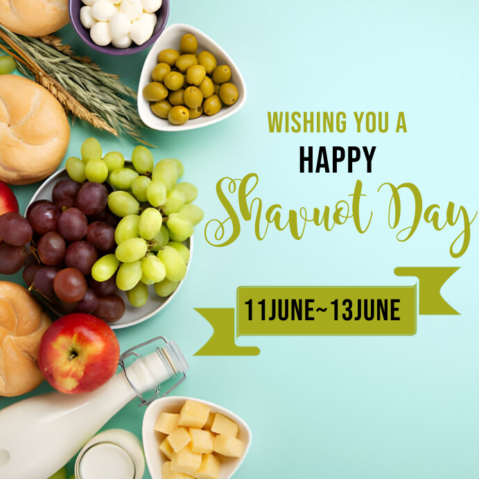 happy shavuot day poster Template | PosterMyWall