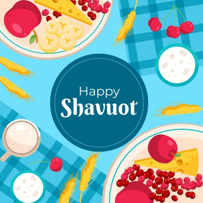 Plantilla de Happy Shavuot design flyer | PosterMyWall