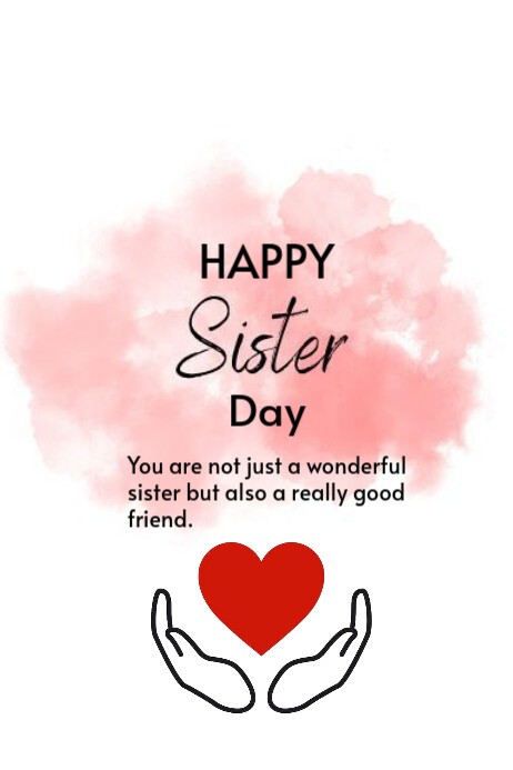 Happy sister day Template | PosterMyWall