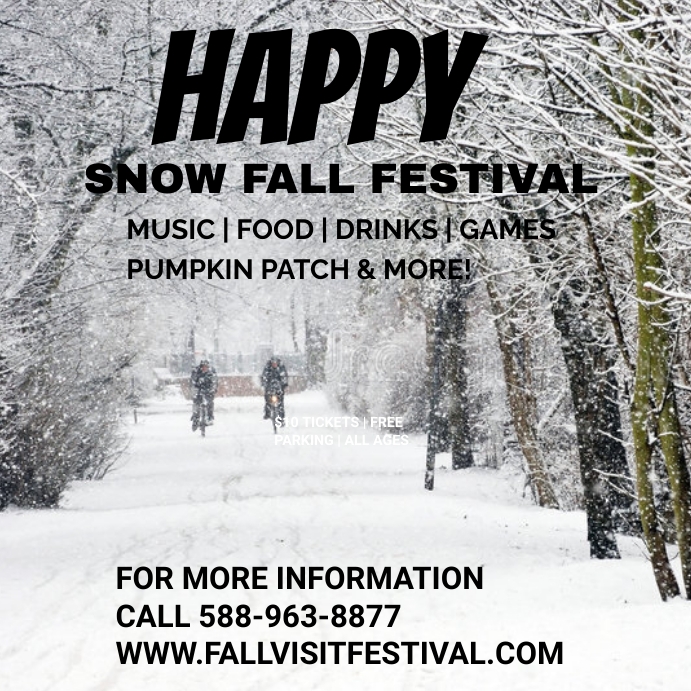 Happy snow fall flyers Template | PosterMyWall