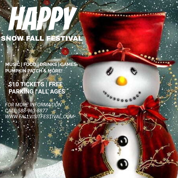 Happy snow fall flyers Template | PosterMyWall