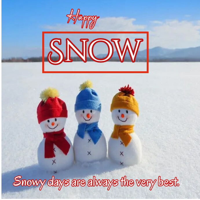 Happy snow instagram post (1) Template | PosterMyWall