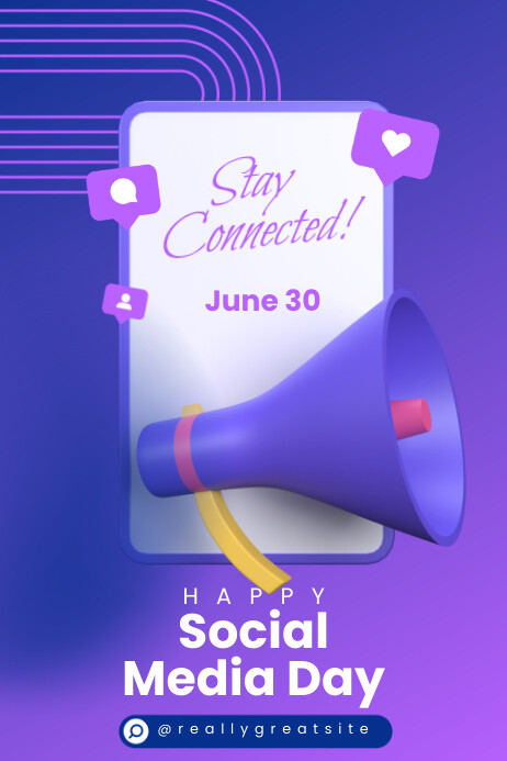 HAPPY SOCIAL MEDIA DAY Template | PosterMyWall