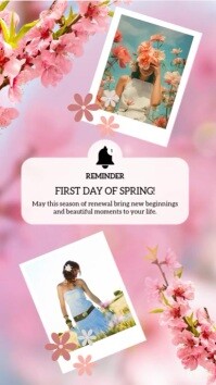 happy spring announcement online design template | PosterMyWall