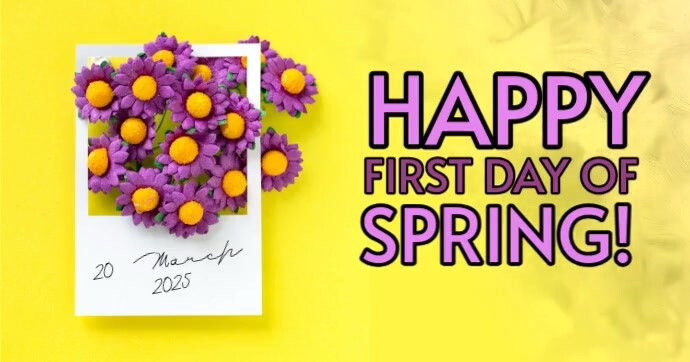 happy spring announcement online design template | PosterMyWall
