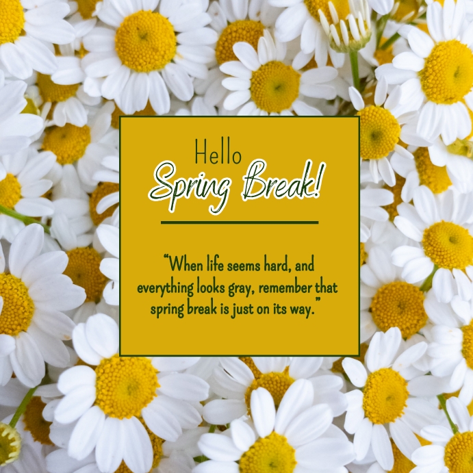 Happy spring break, spring break, spring Template | PosterMyWall