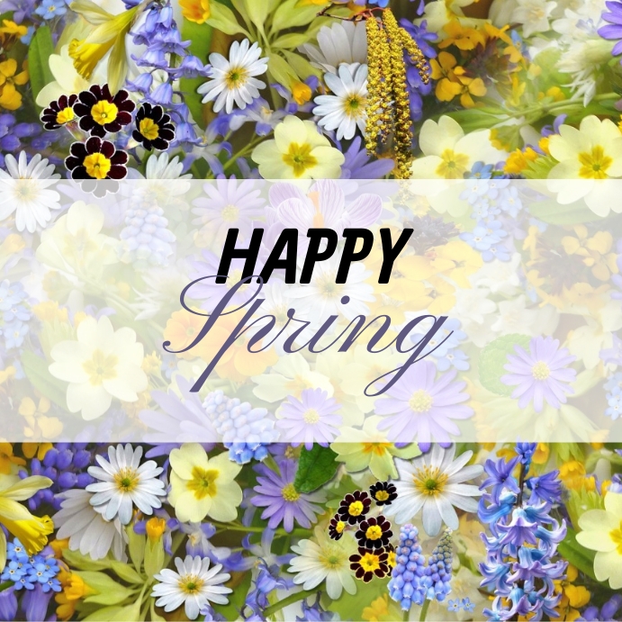 happy spring Template | PosterMyWall