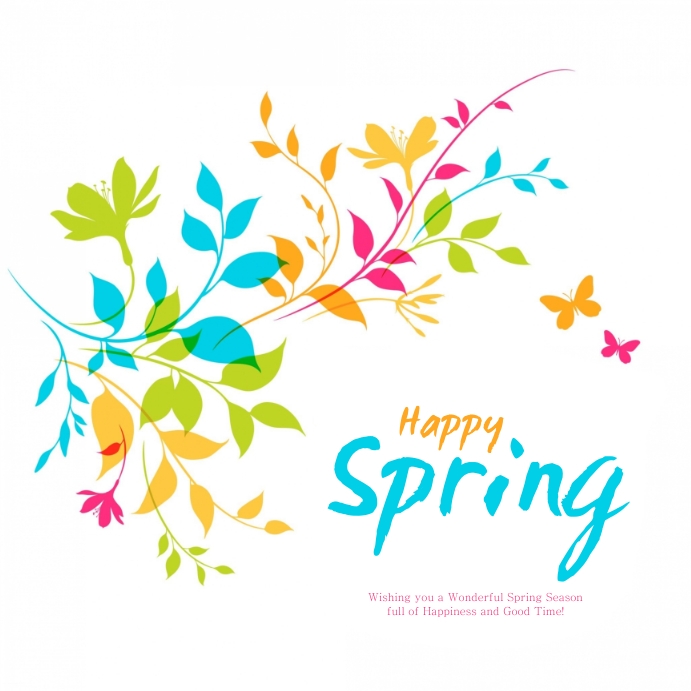 Plantilla de Happy Spring | PosterMyWall