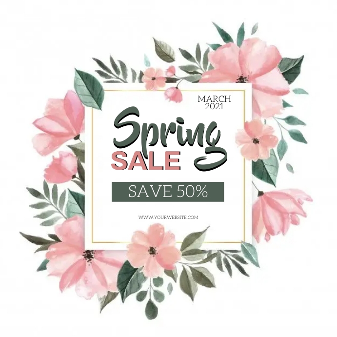HAPPY SPRING SALE AD INSTAGRAM Template | PosterMyWall