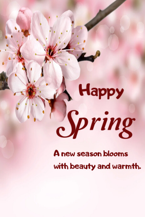 Happy spring season template 2025 | PosterMyWall