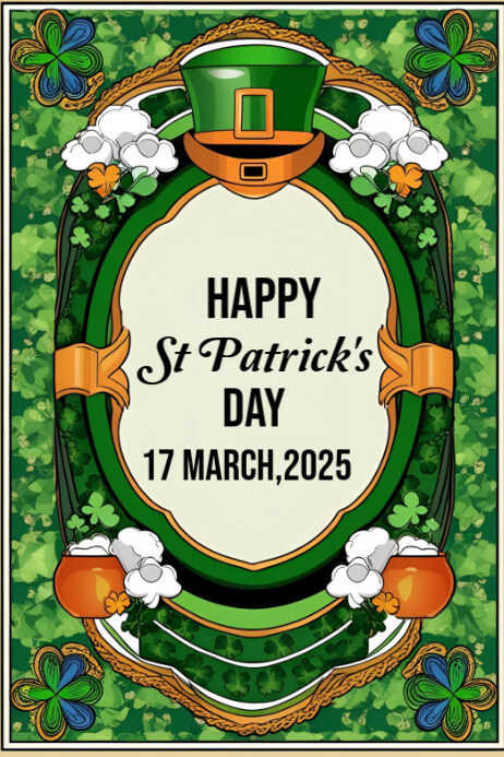 Copy of Happy St Patrick's Day Template 2025 | PosterMyWall