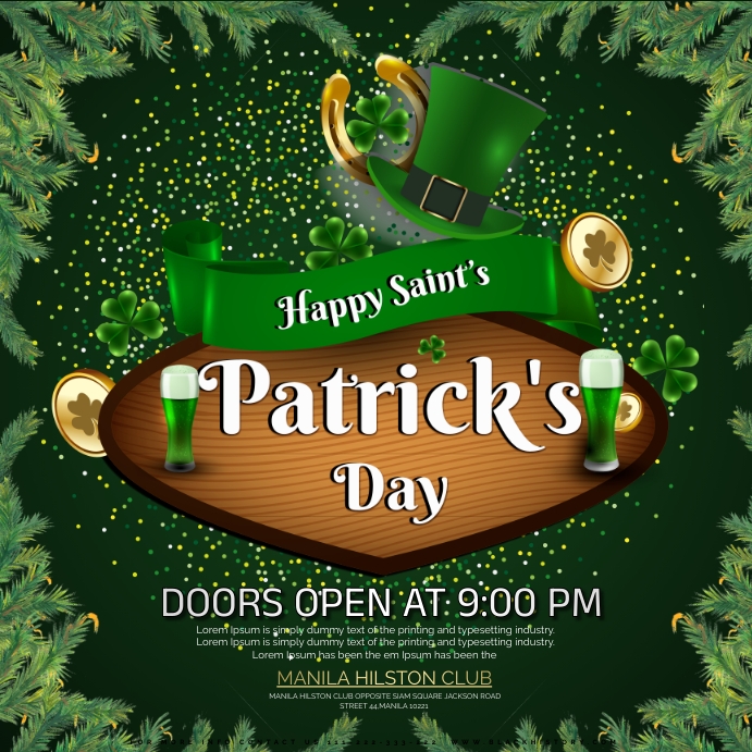 Copy of Happy St. Patrick's Day Bar Night Party | PosterMyWall