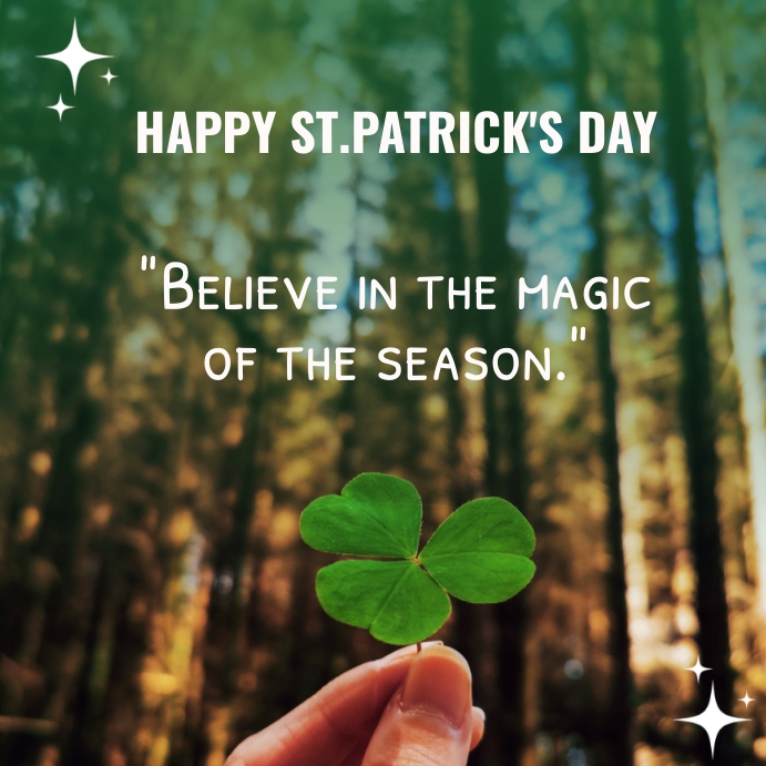 HAPPY ST. PATRICK'S DAY QUOTE TEMPLATE | PosterMyWall