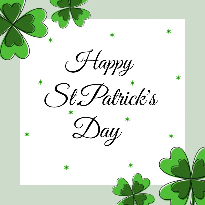 happy St.Patricks day instagram post Template | PosterMyWall