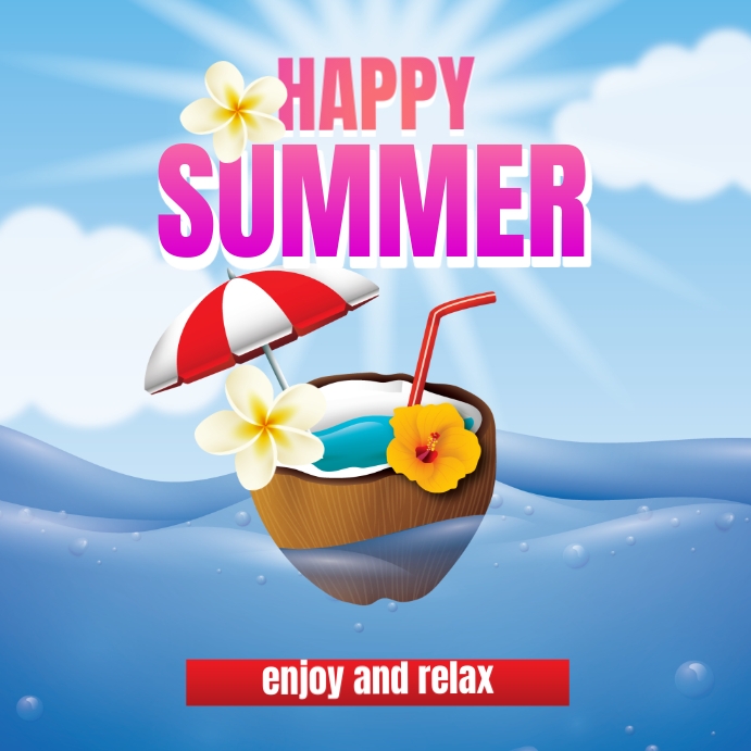 Plantilla de Happy Summer | PosterMyWall