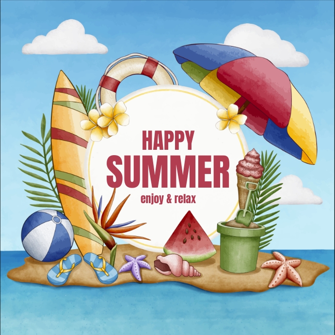 Plantilla de Happy Summer | PosterMyWall