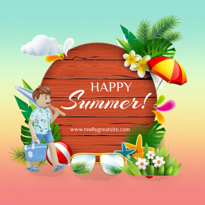 Happy Summer Instagram Post 2024 Template | PosterMyWall
