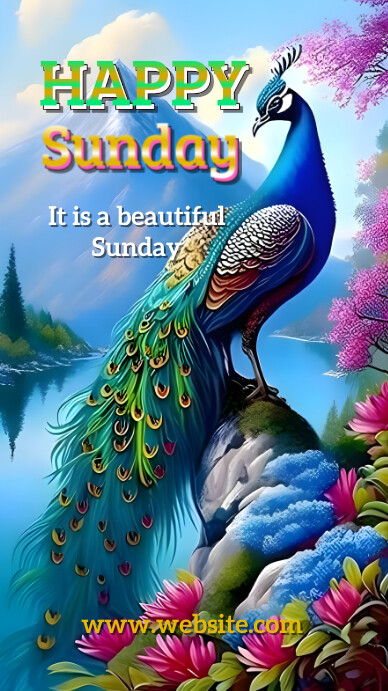 Plantilla de Happy Sunday design | PosterMyWall