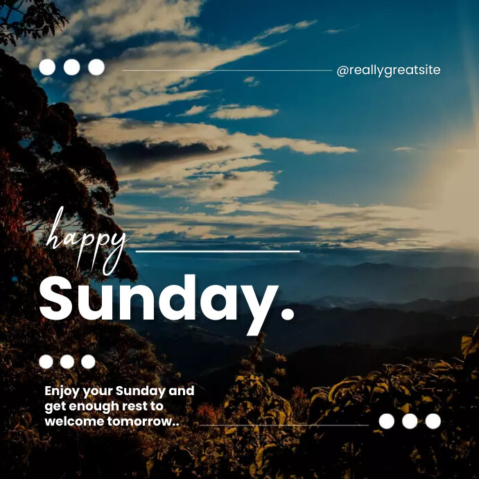 Happy Sunday Instagram Post Templat | PosterMyWall