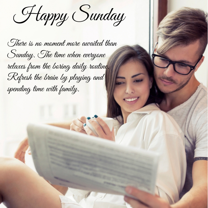 Plantilla de Happy Sunday Instagram post | PosterMyWall