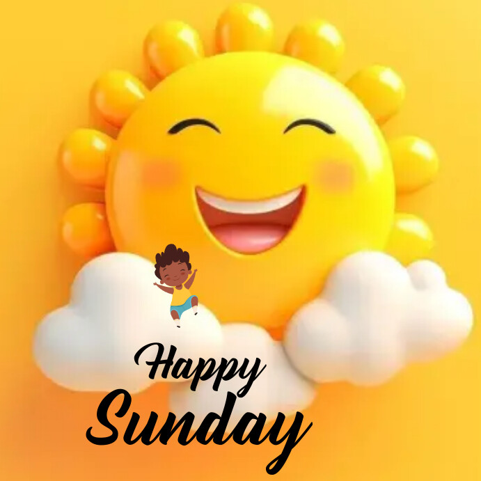 Plantilla de Happy Sunday Instagram post | PosterMyWall