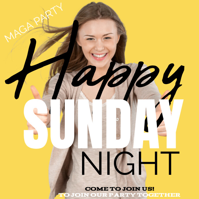 Plantilla de Happy sunday night special forever | PosterMyWall