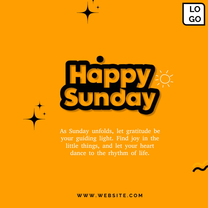 Happy Sunday Template | PosterMyWall