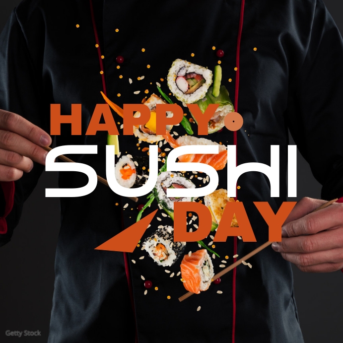 Happy Sushi Day Ad Template | PosterMyWall