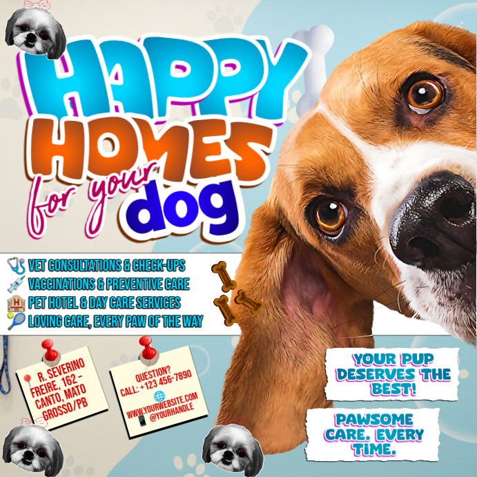 Happy Tails, Happy Homes! Template | PosterMyWall