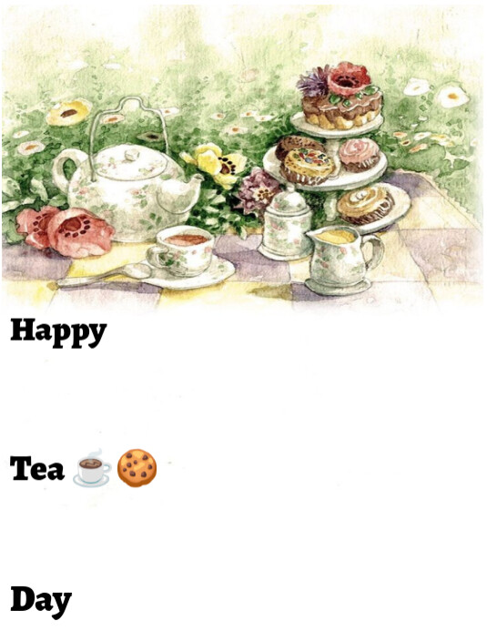Happy tea day Template | PosterMyWall