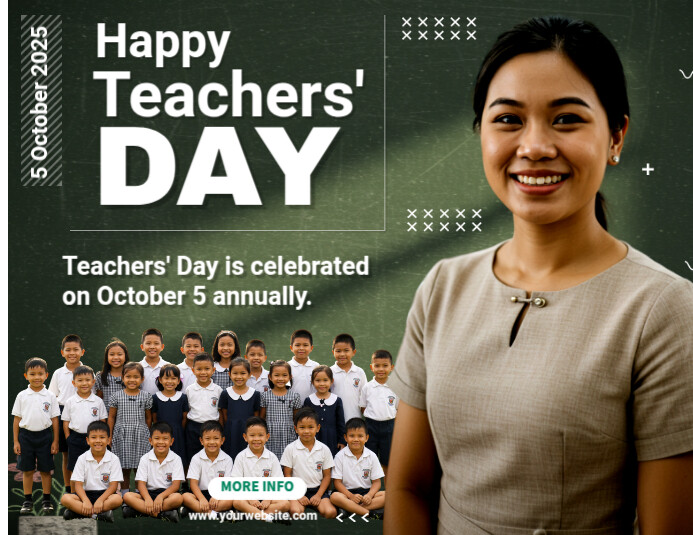 Plantilla de happy teacher’s day banner | PosterMyWall