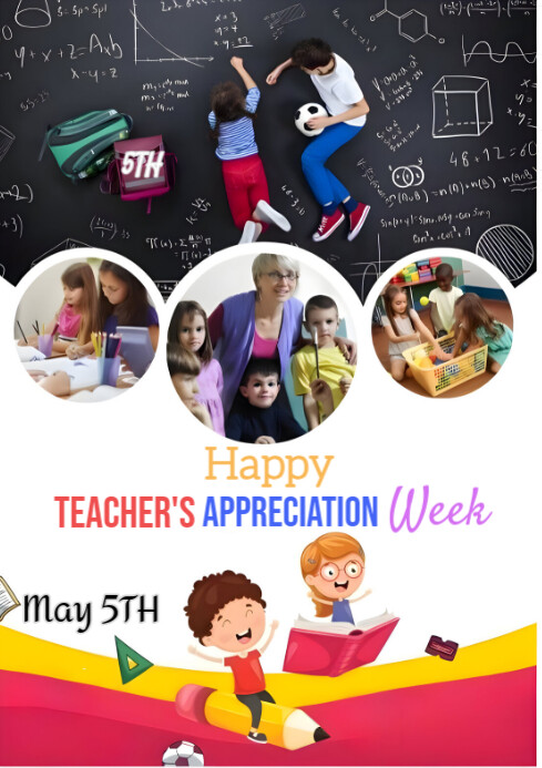 Happy Teacher's Appreciation Week A4 Template | PosterMyWall