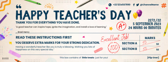 Happy Teacher's Day Cover Template | PosterMyWall